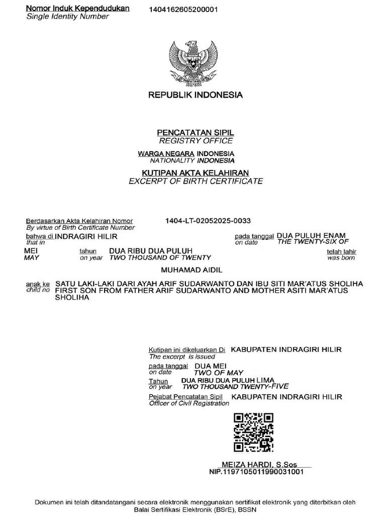 Akta Muhamad Aidil | PDF