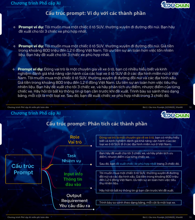 Educhain.edc AI - Cấu Trúc Prompt-pages | PDF