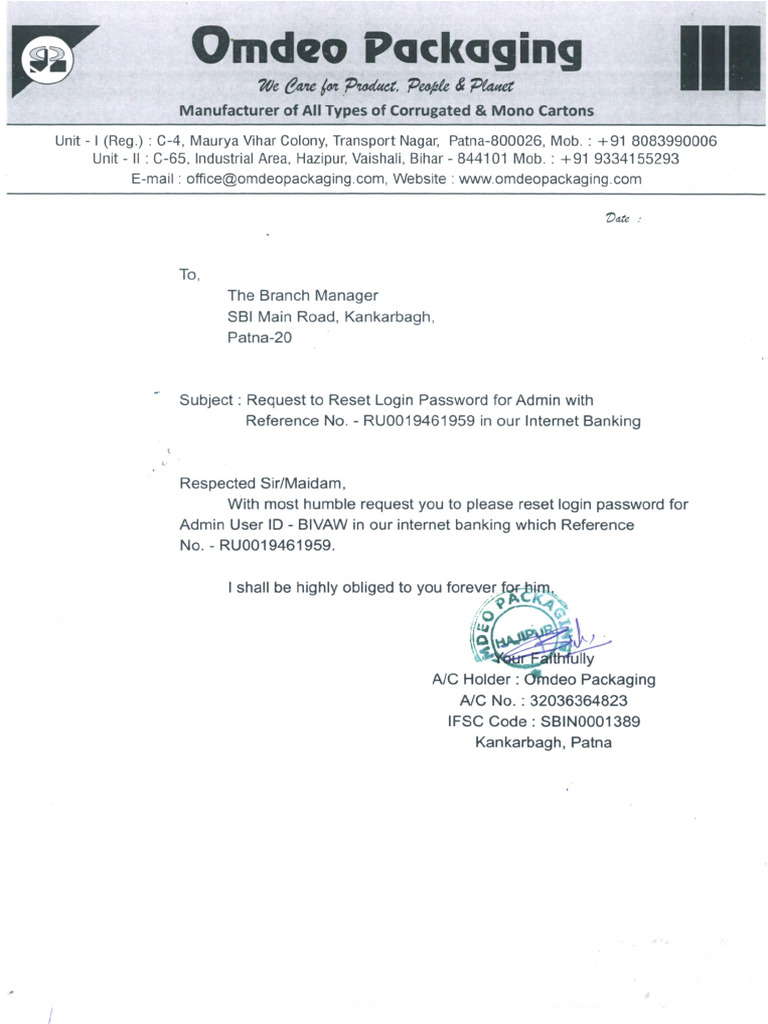 Bank Letter 2 | PDF