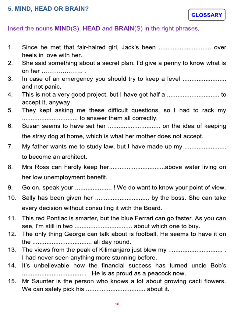 Idiom Practice On 5,67,8 | PDF