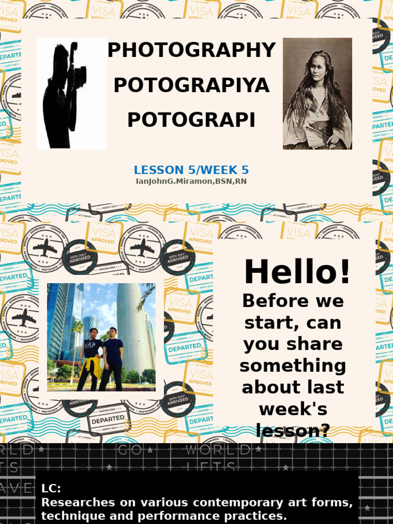 WEEK 5 Lesson Photography | PDF | Photograph | Composition (Visual Arts)