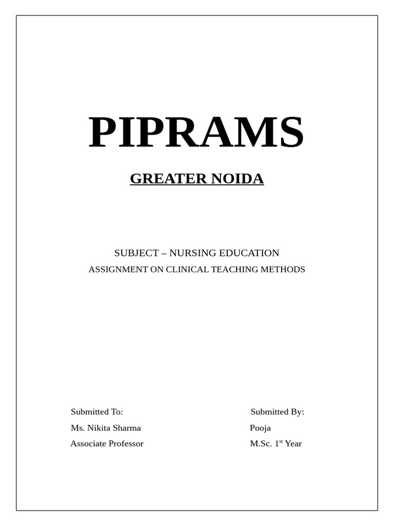 Clinical Teaching Methods | PDF | Learning | Nursing