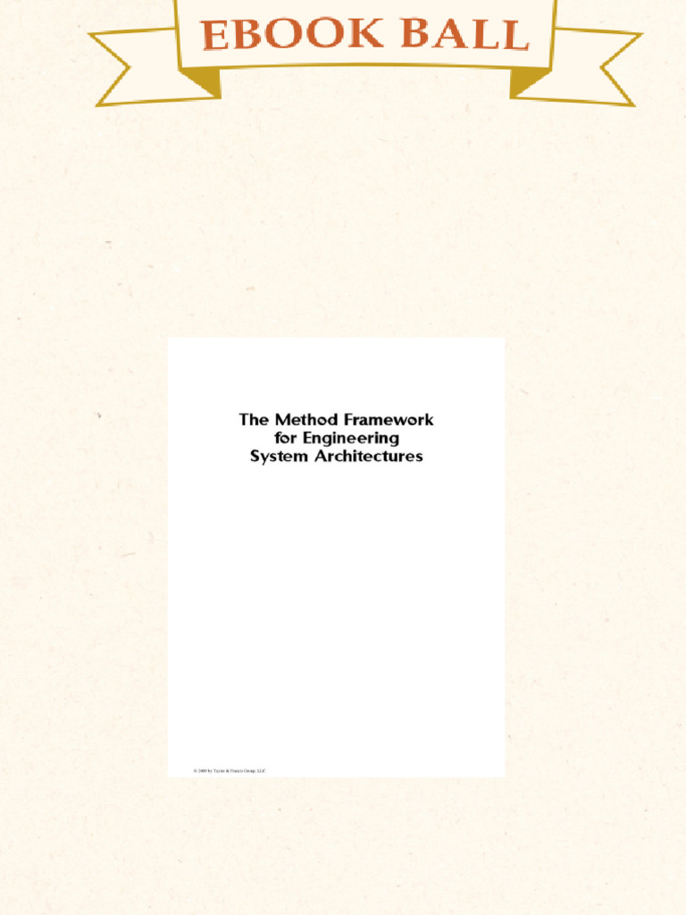 The Method Framework for Engineering System Architectures 1st Edition ...