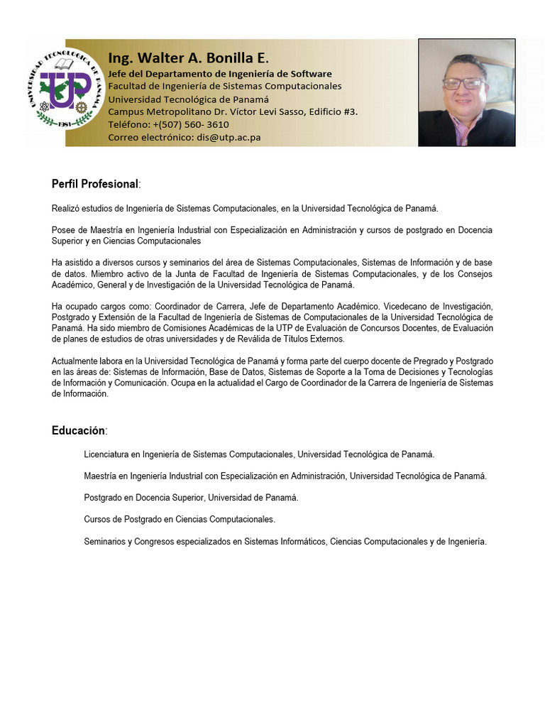 CV Walter Bonilla | PDF