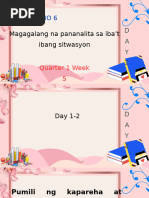 5 Halimbawa NG Lantay Na Pangungusap | PDF