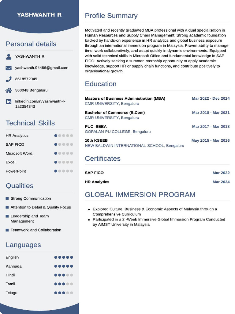 Yashwanth Resume | PDF