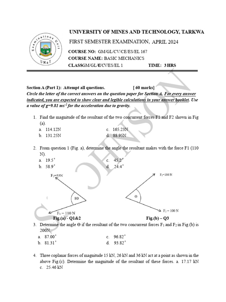 2024 Basic Mechanics@SirJOHNSON | PDF | Force | Classical Mechanics