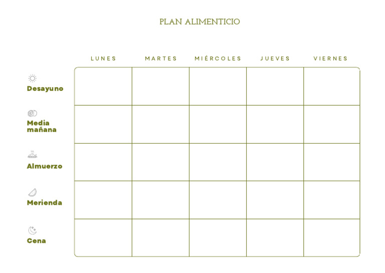 Documento A4 Plan Nutricionista Moderno Verde - 20250712 - 210502 - 0000 | PDF