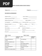 Car Handover Form Template | PDF