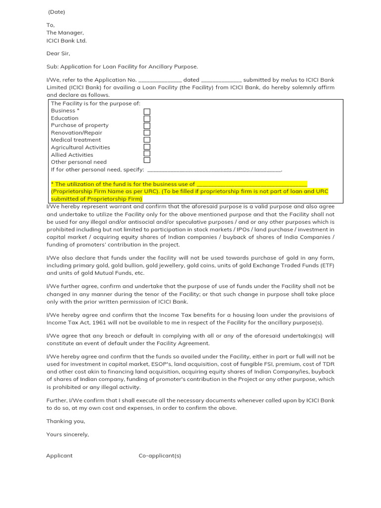 End Use Letter - Proprietor | PDF | Sole Proprietorship | Exchange ...