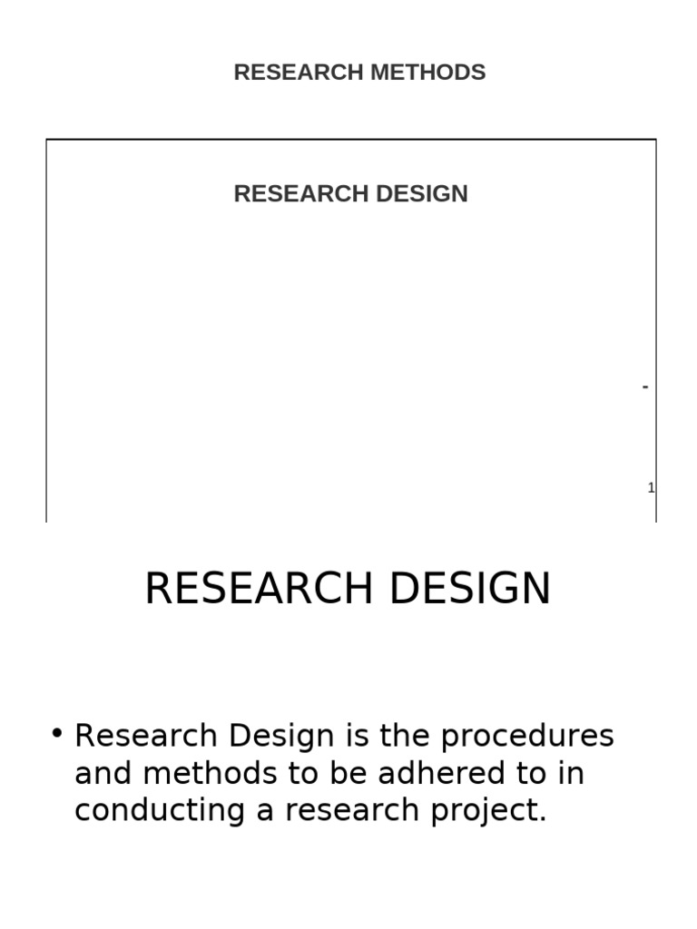 Research Design and Methods Overview | PDF | Experiment | Hypothesis