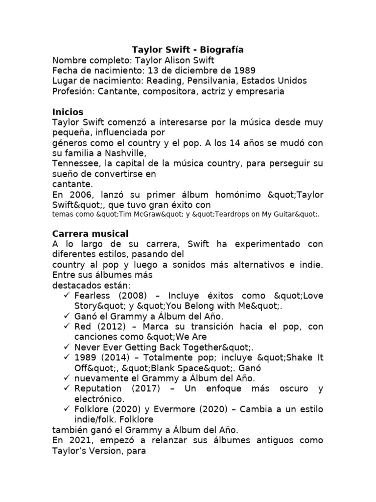 Taylor Swift | PDF