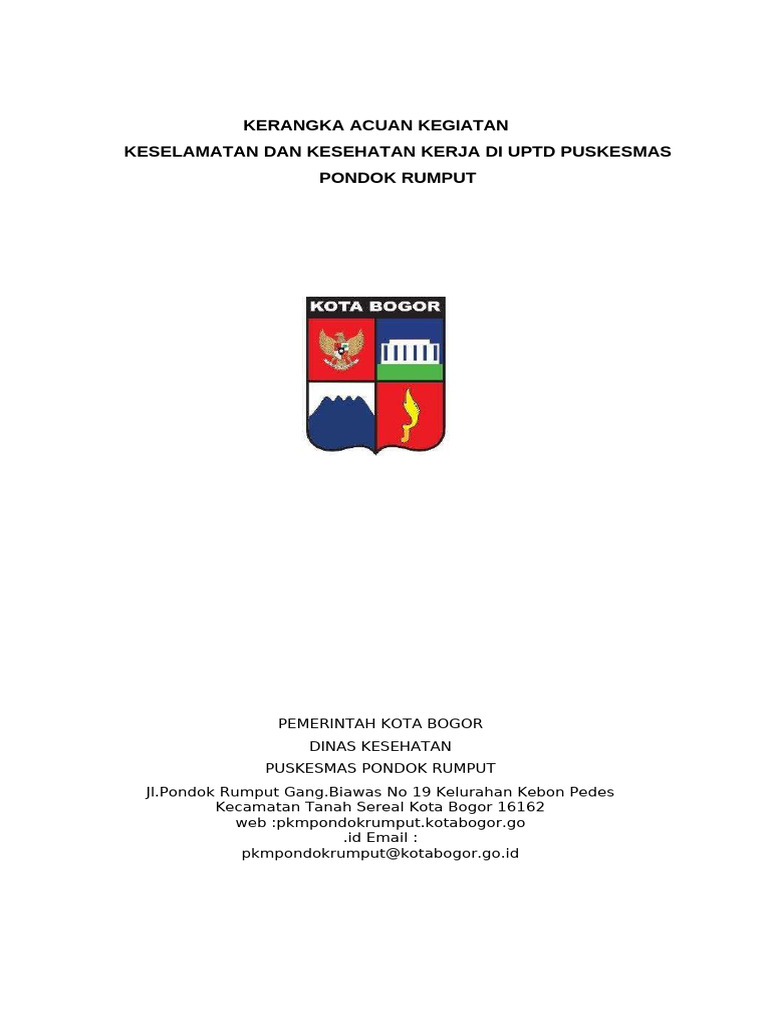 Kak Keselamatan Dan Kesehatan Kerja (k3) Ponrum | PDF