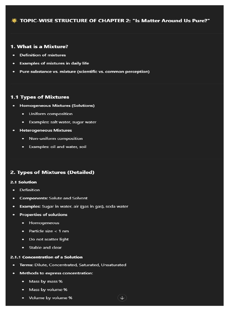 Chapter 2 Matter - Pure | PDF