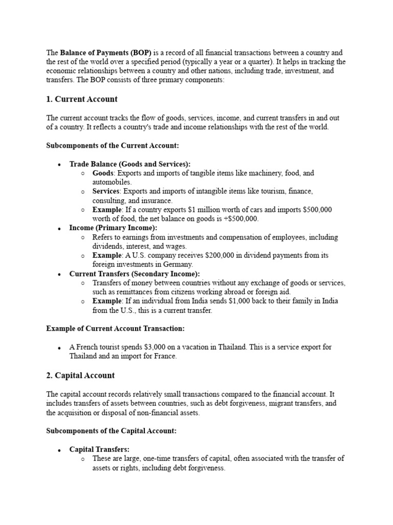 Understanding Balance of Payments (BOP) | PDF | Capital Account ...