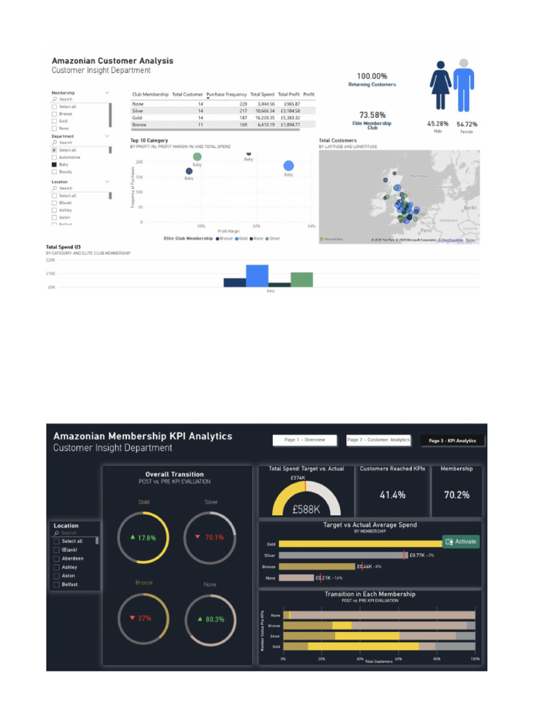 Selected Power BI Dashboard Examples | PDF
