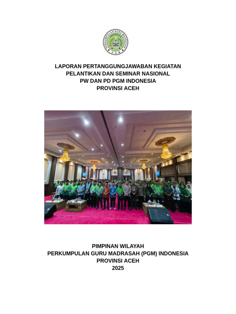 Laporan Pertanggungjawaban Kegiatan | PDF