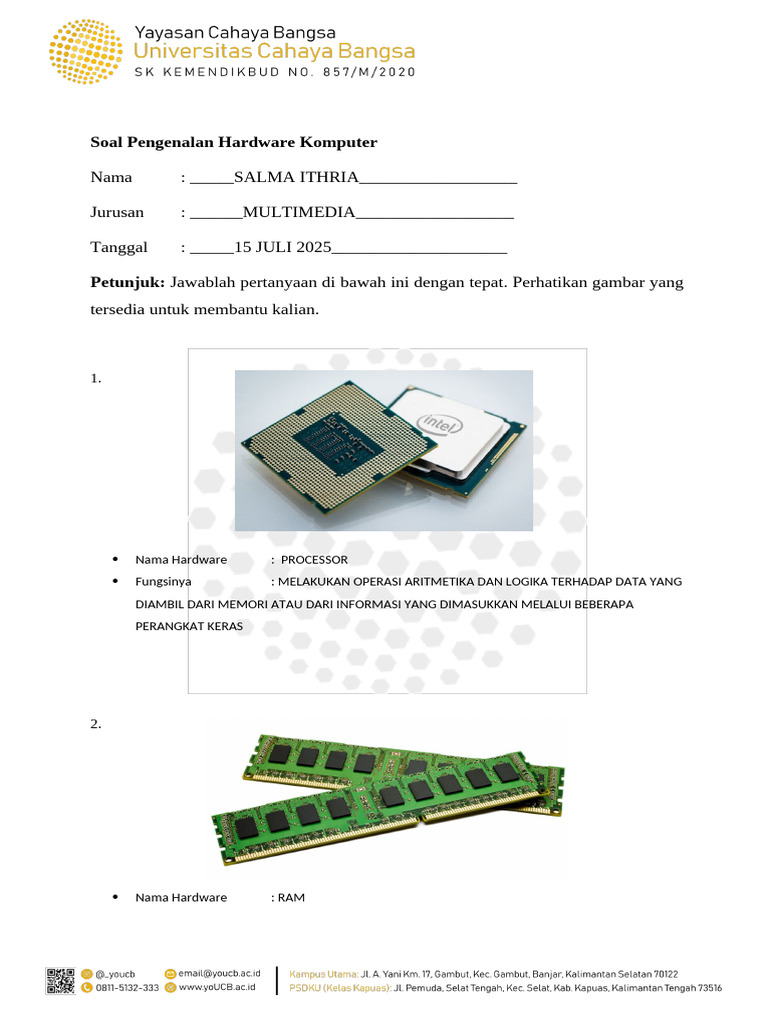 Tugas Mengenal Hardware | PDF