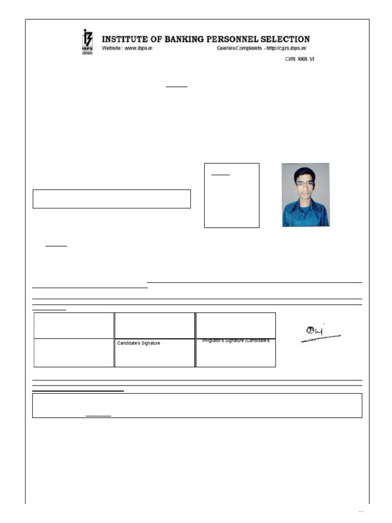 Office Assistant Exam Call Letter 2017 | PDF | Identity Document