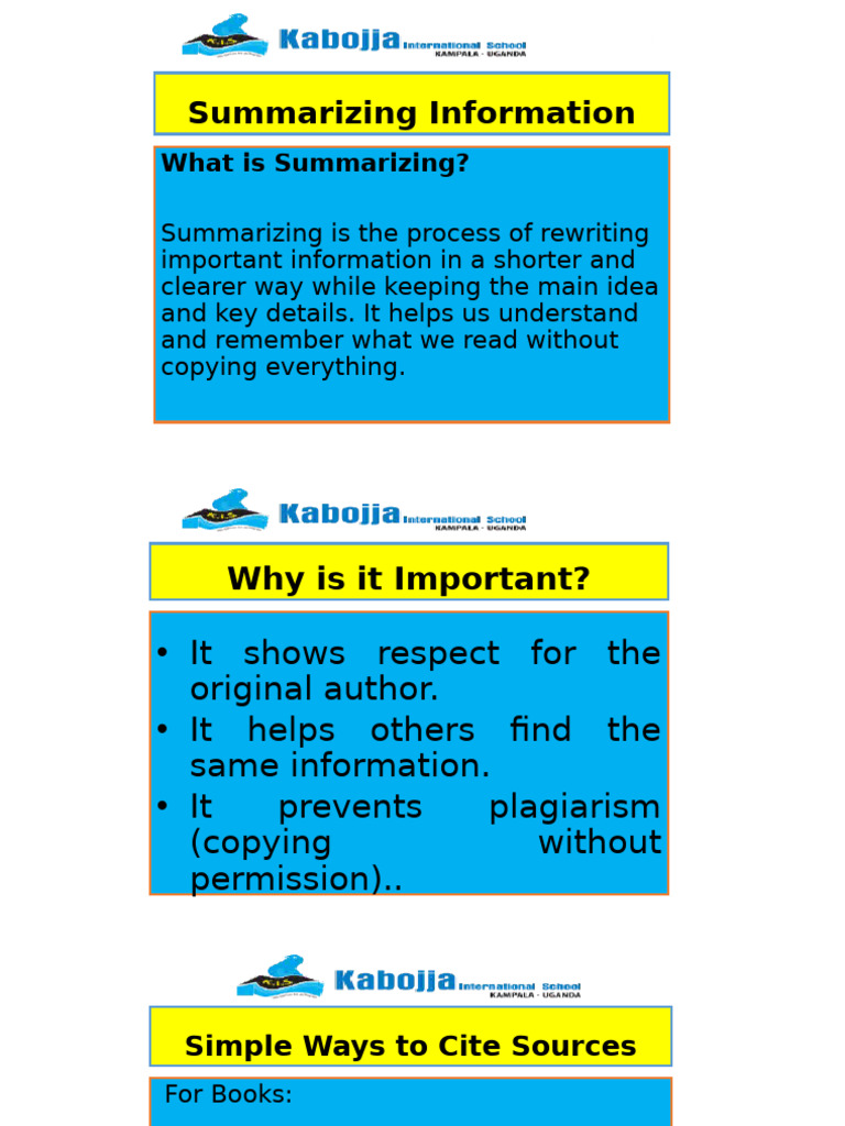 Research Skills-Lesson 5 - Citing Sources of Information | PDF