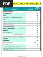 Class 12 Chemistry Chapter Weightage | PDF