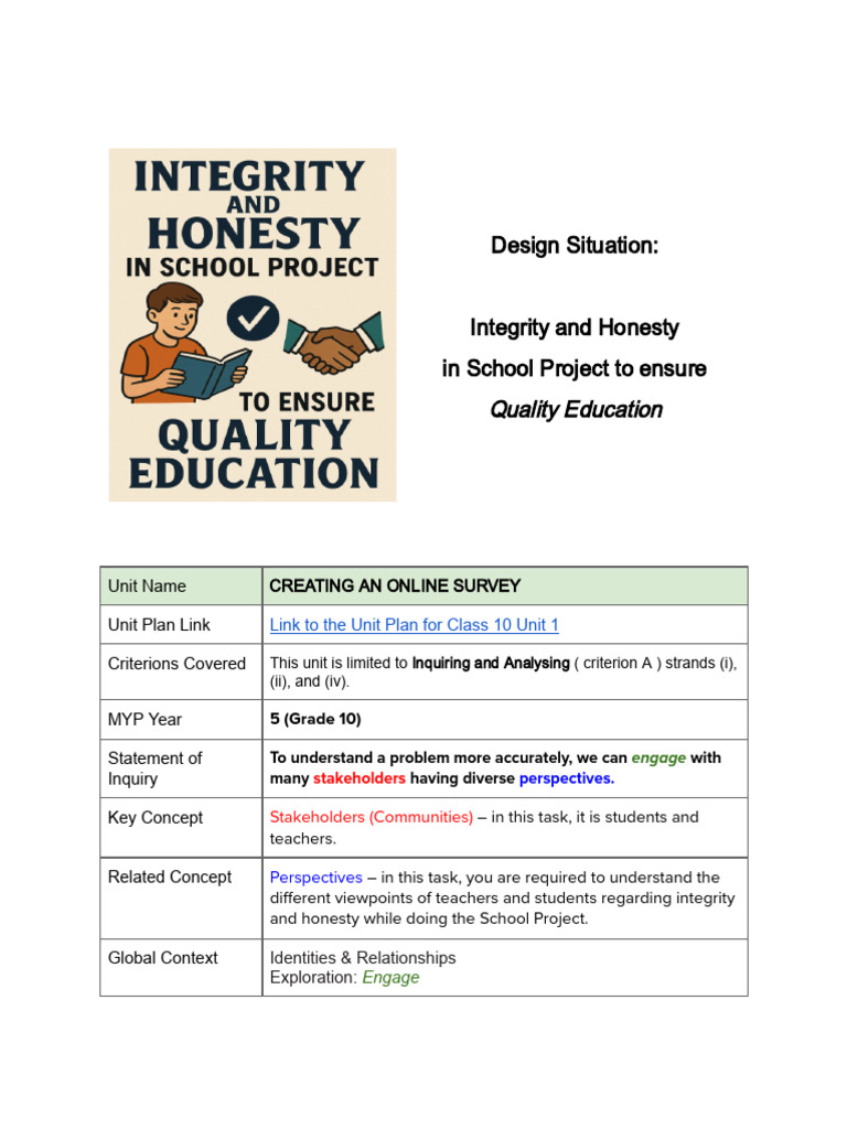 Class 10 Unit 1, EMDD IA Task Sheet-2025-26 | PDF | Integrity | Cognition
