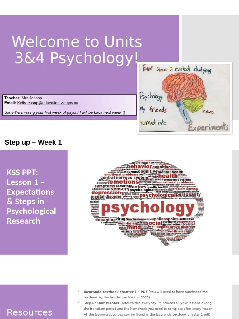 Psychology Units 3 & 4 Overview Guide | PDF | Sampling (Statistics ...