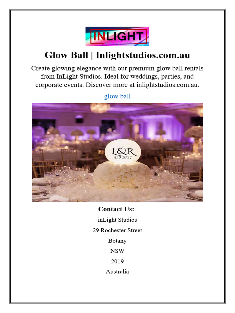 Premium Glow Ball Rentals | PDF