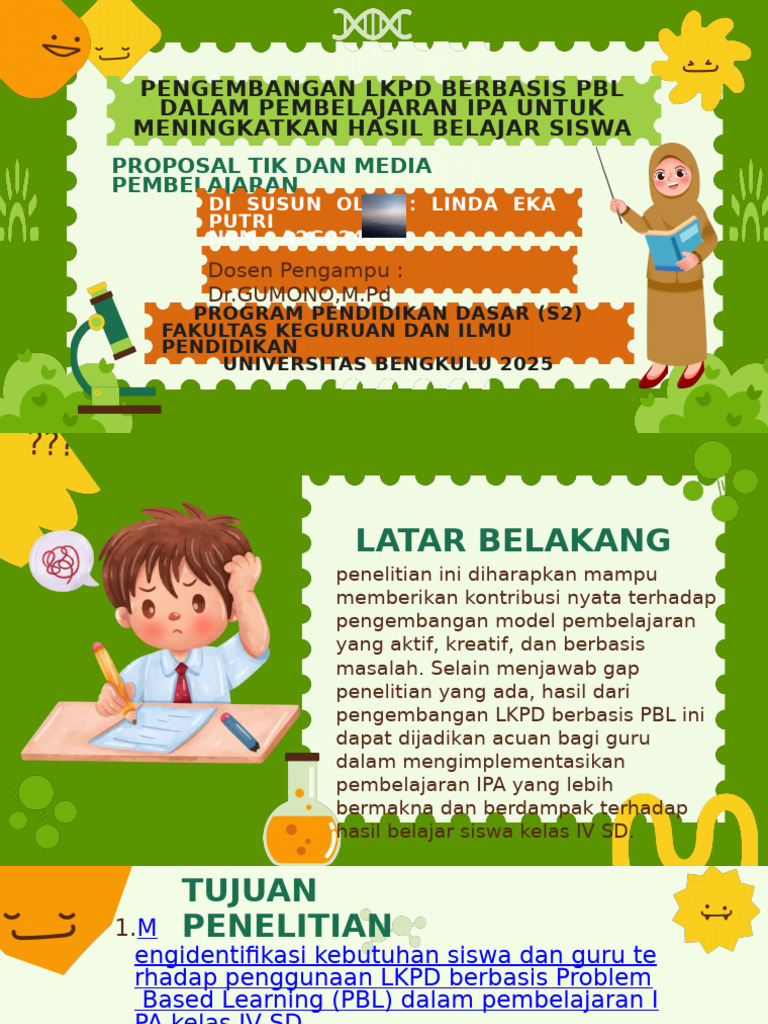 Presentasi Pendidikan IPA Materi Biologi Ilustrasi Hijau (2) | PDF
