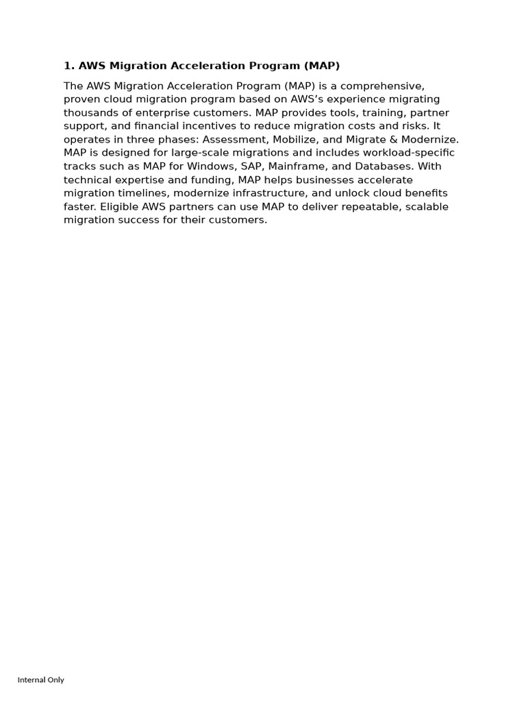 AWS Migration Acceleration Program Overview | PDF