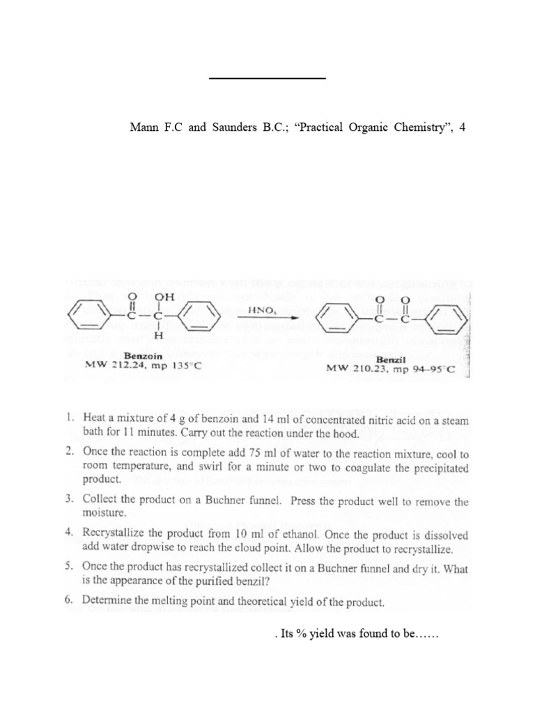 Benzil Exp | PDF
