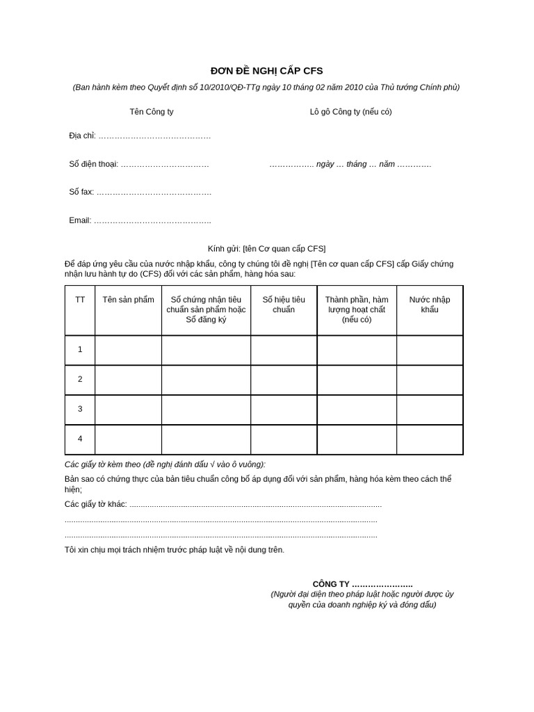 Don de Nghi Cap CFS | PDF