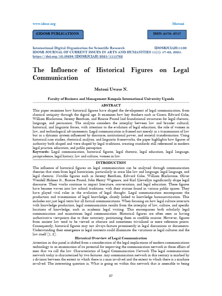 Historical Figures in Legal Communication | PDF | Rhetoric | Communication