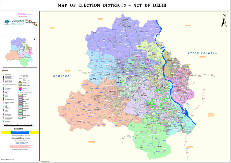 Delhi Gis Map With Polling Locations | PDF