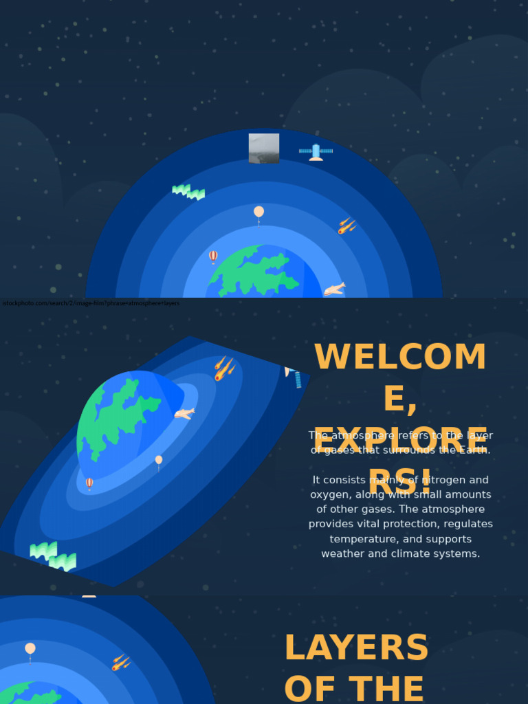 Layers of Earth's Atmosphere Educational Video in Dark Blue and Yellow ...
