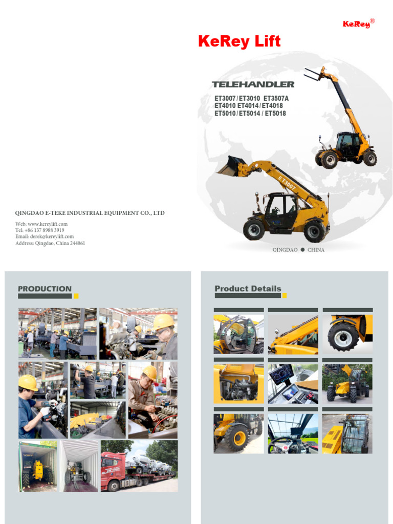 Qingdao Telehandler Specifications | PDF | Engines | Brake