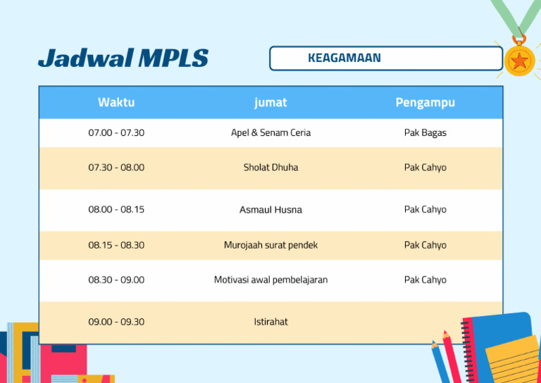 Jadwal MPLS Keagamaan | PDF