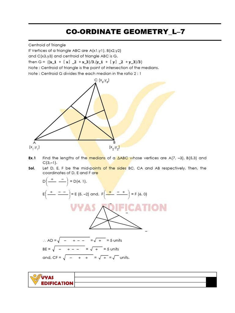 Co-Ordinate Geometry - 7 N 8 | PDF | Polytopes | Elementary Mathematics