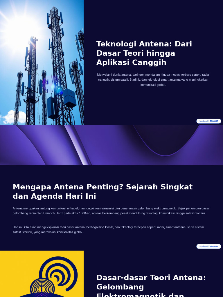Teknologi Antena Dari Dasar Teori Hingga Aplikasi Canggih | PDF