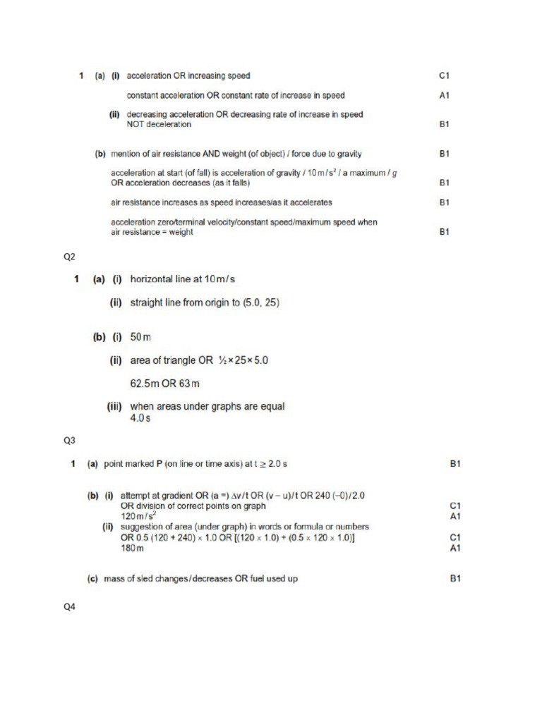 Phy Kinematics Ans | PDF