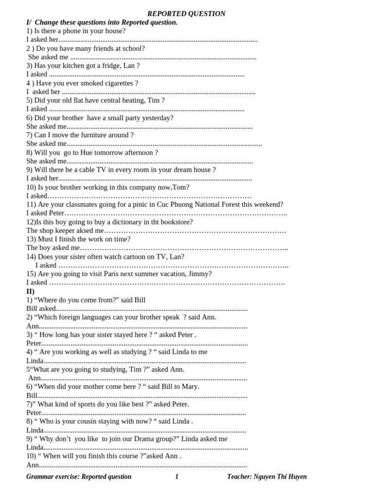 Reported Yes, No Q-Exercise | PDF