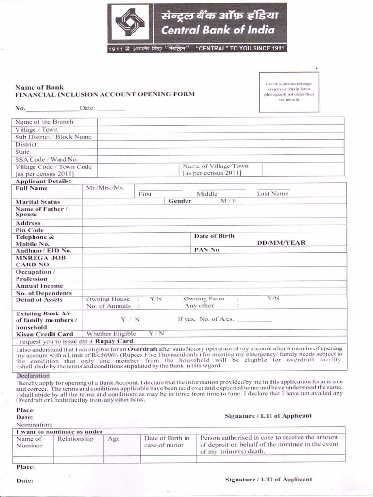 Account Oping Form PDF | PDF