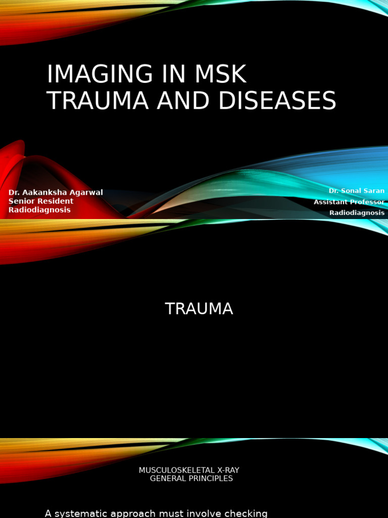 Imaging MSK Trauma and Diseases | PDF | Bone | Joint