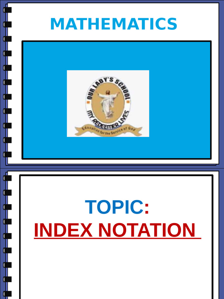 Index Notation | PDF