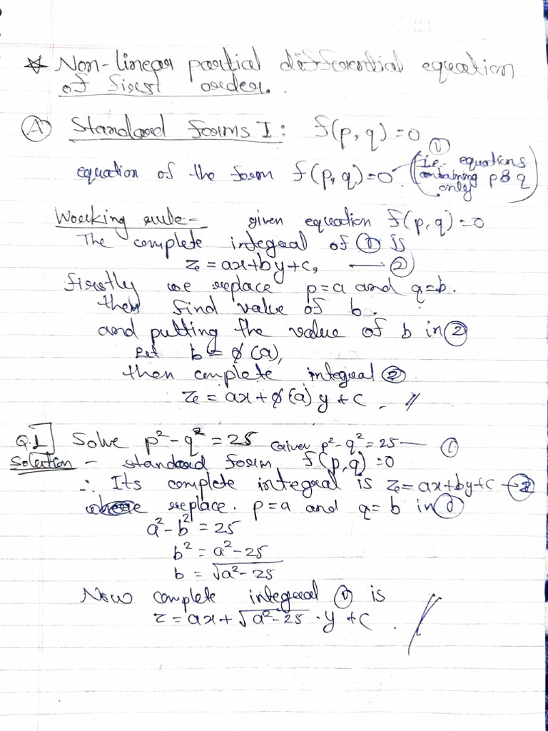 Unit 3, Non LPDE Standard Form I, II, III, IV | PDF