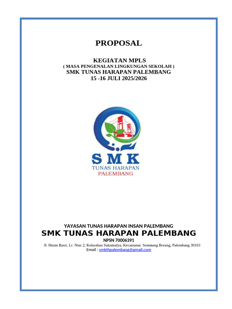 Proposal MPLS SMK Tunas Harapan 2025 | PDF
