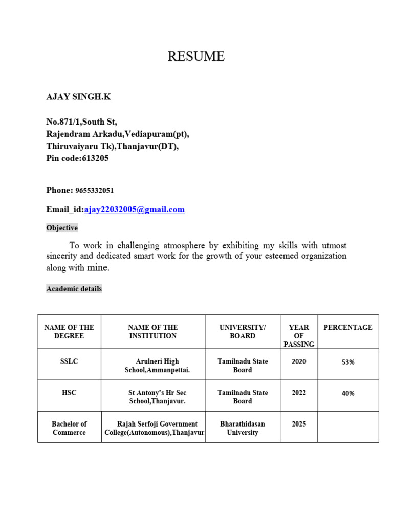 Ajay Resume | PDF