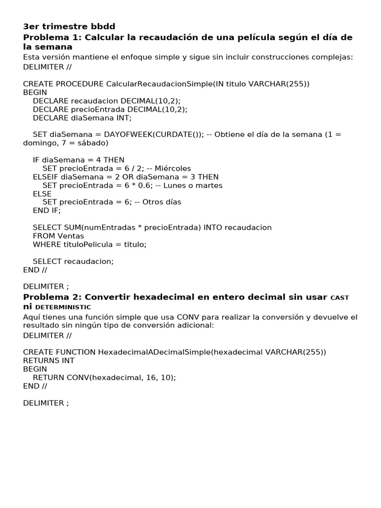 3er Trimestre BBDD | PDF