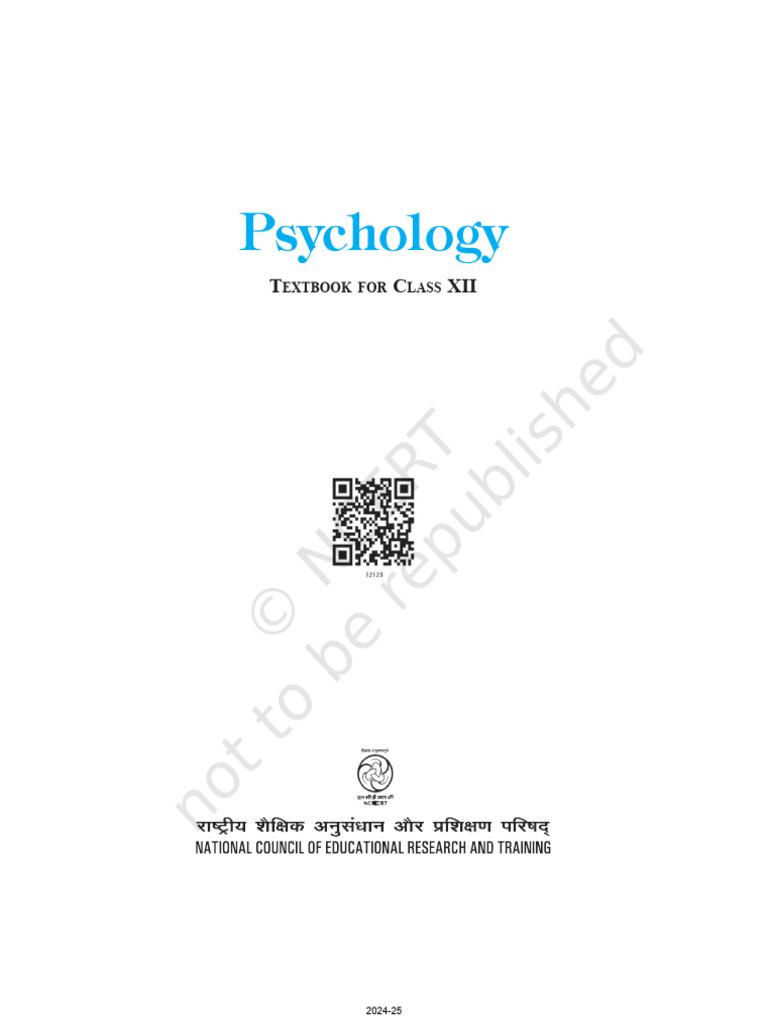 Class 12 NCERT Psychology Textbook | PDF | Mental Disorder ...