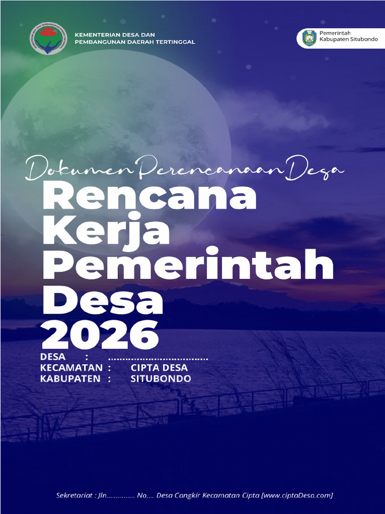 00.1. Dokumen RKP Desa Tahun 2026 | PDF